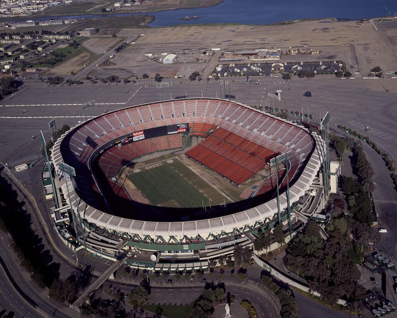 Aerial view of Candlestick Park 1990s Print – Shop City Merch