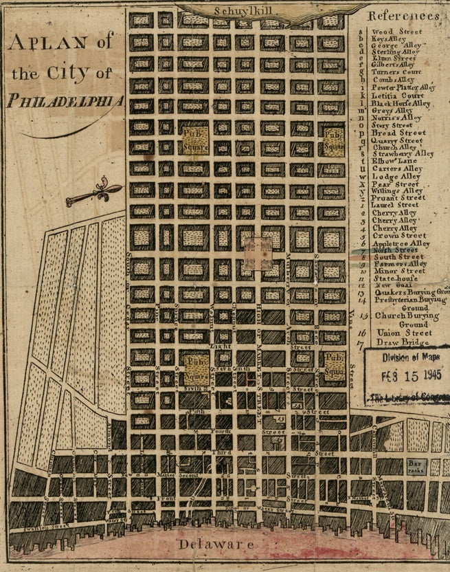 1777 Plan of Philadelphia Print – Shop City Merch