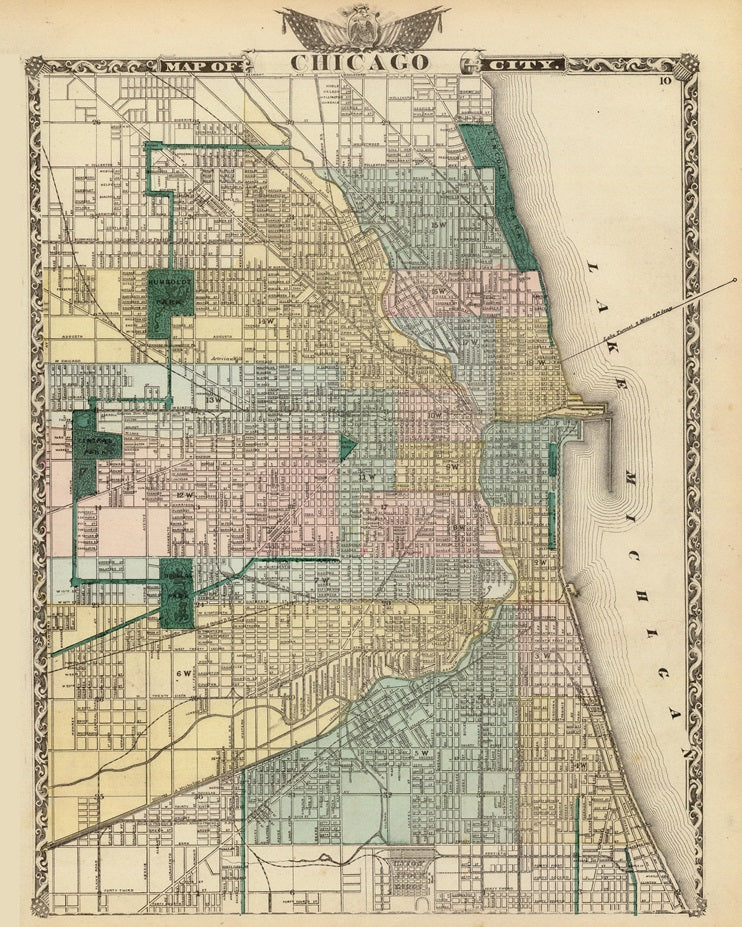 1876 Map of Chicago Print – Shop City Merch