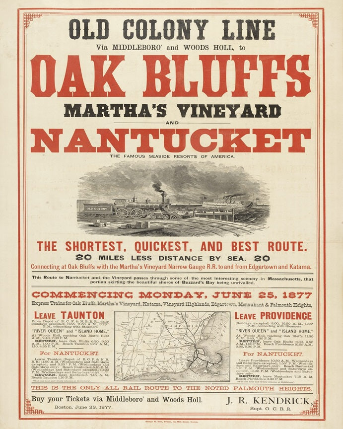 1877 Old Colony Line Travel Poster Print – Shop City Merch