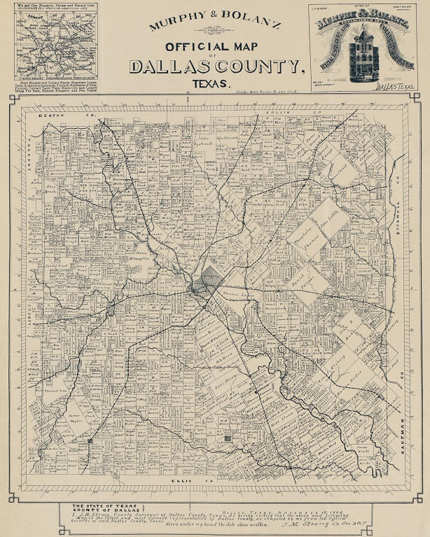 1886 Map of Dallas Print – Shop City Merch