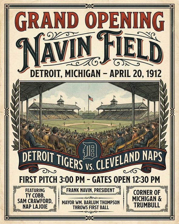 Navin Field Grand Opening Poster Print – Shop City Merch