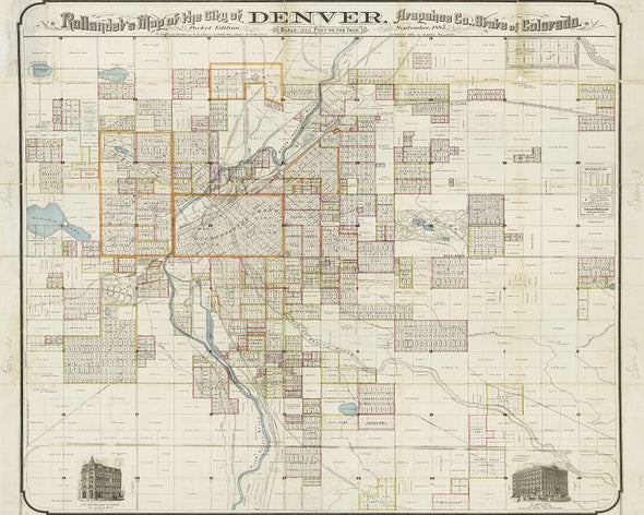 1885 Map of Denver Print – Shop City Merch