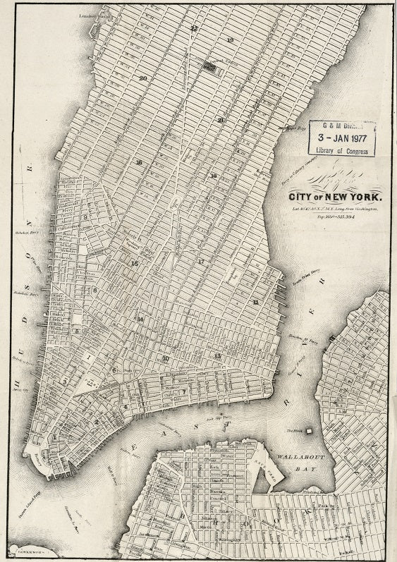 City of New York 1850s Map Print – Shop City Merch